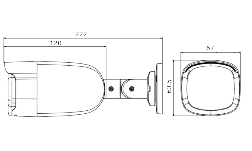 HYBRID ANALOG CAMERA BULLET FIXED LENS 3.6MM 5MP – Envio Security